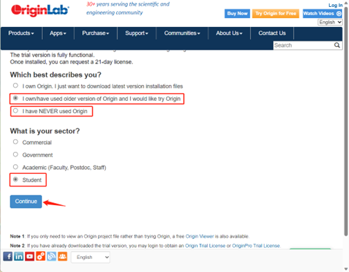 Origin Lab 2023b教育版使用申请 | Frank' blog
