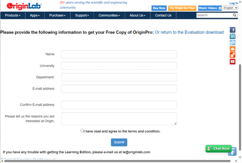Origin Lab 2023b教育版使用申请 | Frank' blog